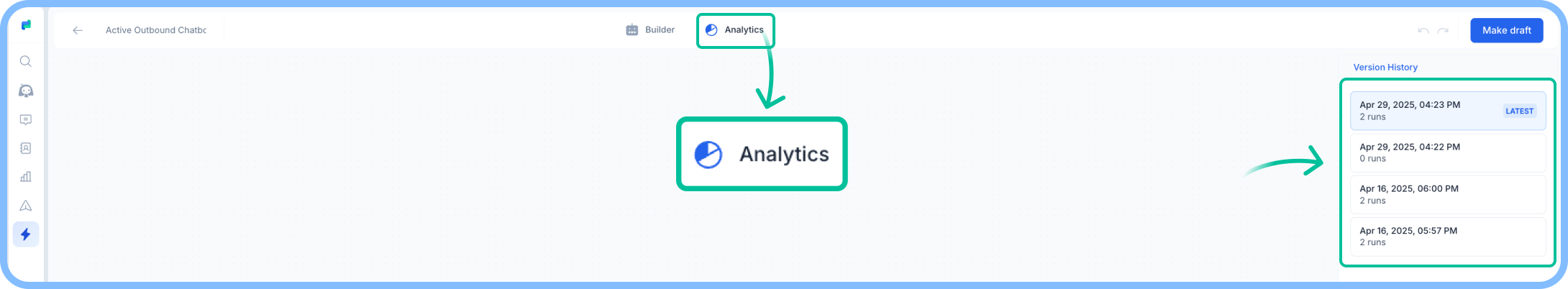 Chatbot analytics - Rasayel